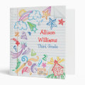 School Doodles Notebook Binder | Zazzle