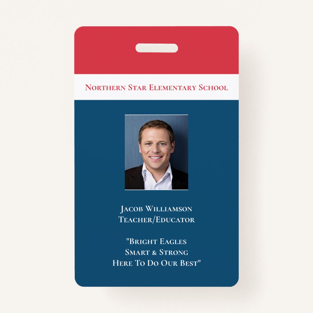 School Employee Educator Teacher Badge | Zazzle