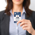 School Employee Photo Bar Code Name Custom Badge | Zazzle