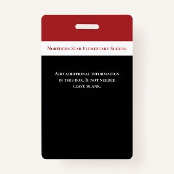 School Employee Staff Photo Id Teacher Badge | Zazzle