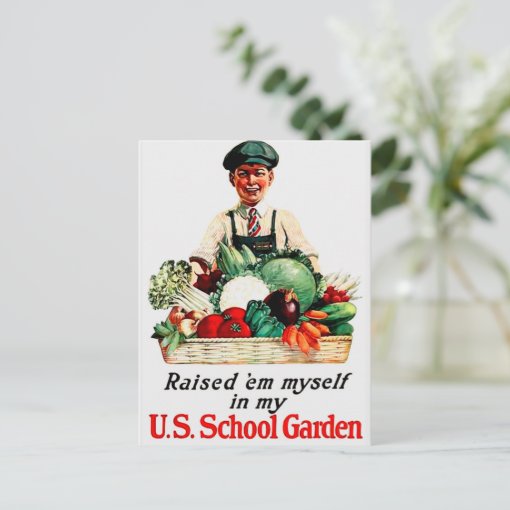School Garden Postcard | Zazzle