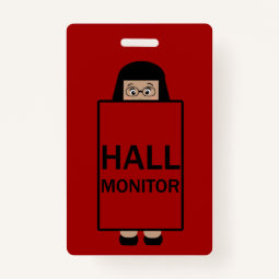 School Girl Hall Monitor Badge | Zazzle