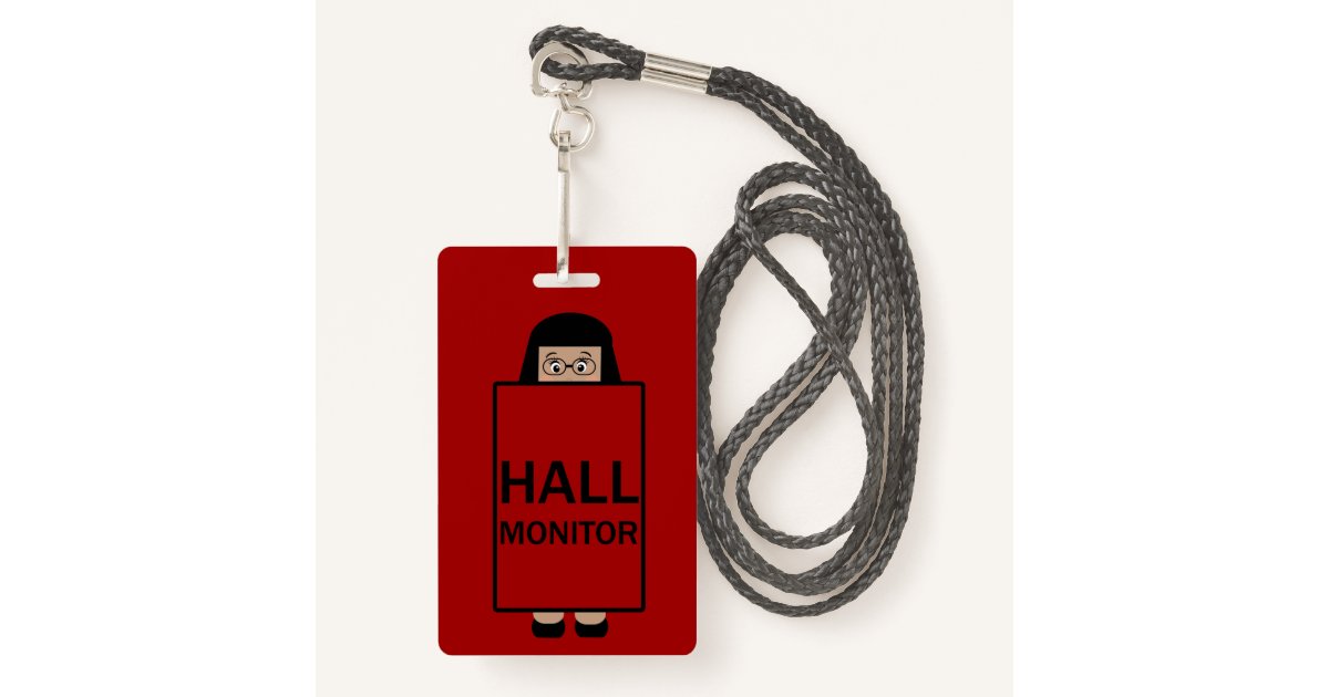 School Girl Hall Monitor Badge | Zazzle