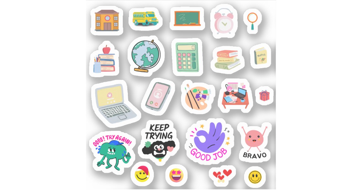 School Goodnotes stickers | Cute education planner | Zazzle
