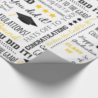 School Graduation Congratulations Wrapping Paper | Zazzle
