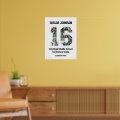 School Graduation Player Number 16 Photo Collage Poster | Zazzle