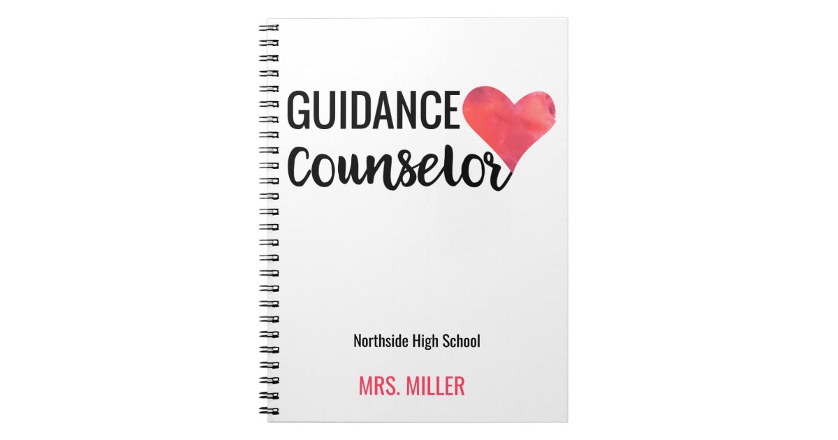 School Guidance Counselor Personalized Watercolor Notebook | Zazzle