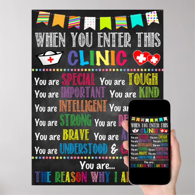 School Health Office Poster, Pediatric Clinic Poster | Zazzle