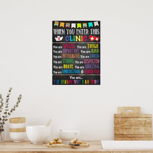 School Health Office Poster, Pediatric Clinic Poster | Zazzle