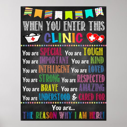 School Health Office Poster, Pediatric Clinic Poster | Zazzle