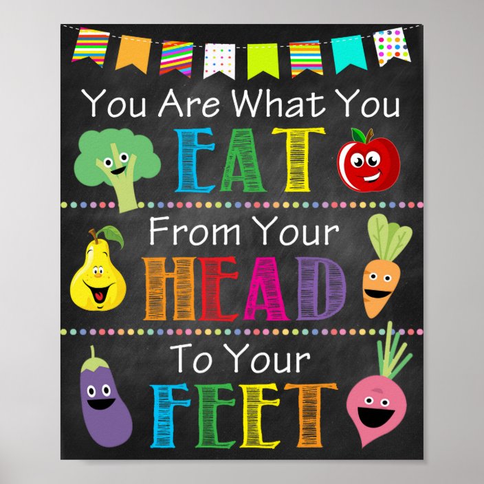 School Healthy Cafeteria Printable Poster | Zazzle.com