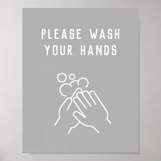 School Hygiene Please Wash Your Hands Poster | Zazzle