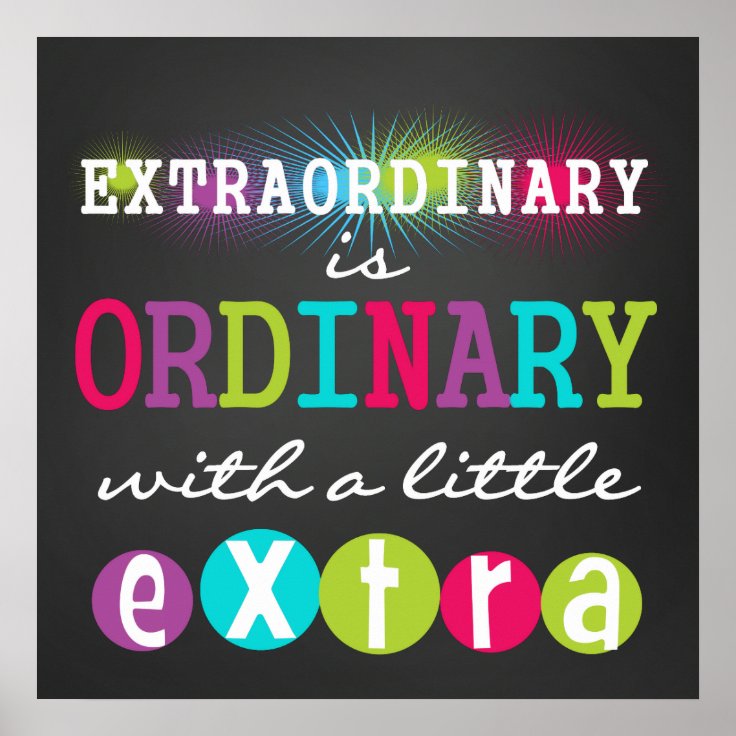 School Inspirational Chalkboard Look Poster | Zazzle