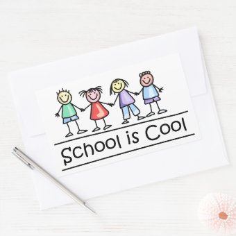 School is Cool Rectangular Sticker | Zazzle