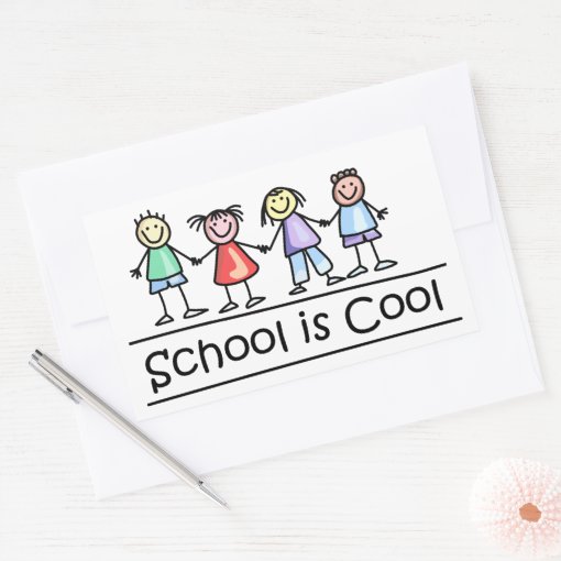 School is Cool Rectangular Sticker | Zazzle