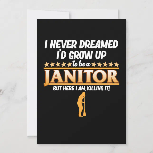 School Janitor Custodian Caretaker Appreciation Gr Thank You Card | Zazzle