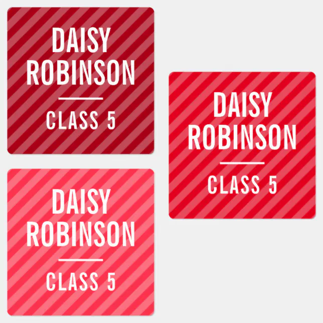 School Kids Name & Class Labels | Zazzle