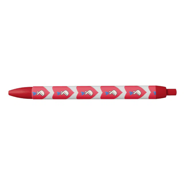 School Korean Kpop Pattern Red Blue Hand Heart Pen | Zazzle