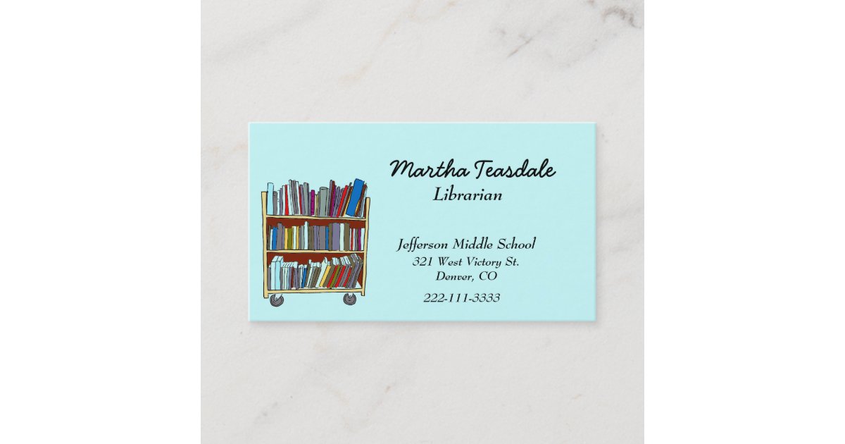 School Librarian Business Card | Zazzle