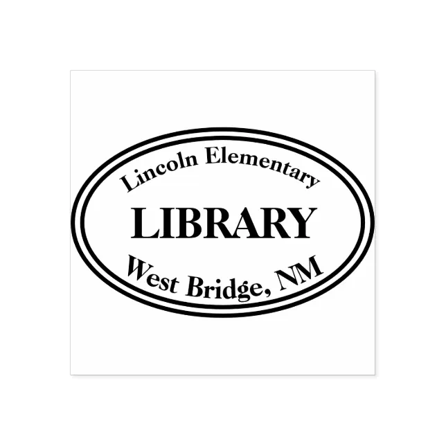 School Library Book Stamp | Zazzle