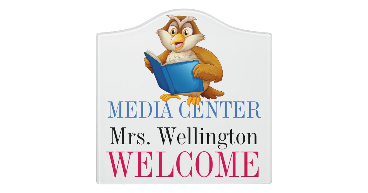 School Library Media Center Classroom Door Sign | Zazzle