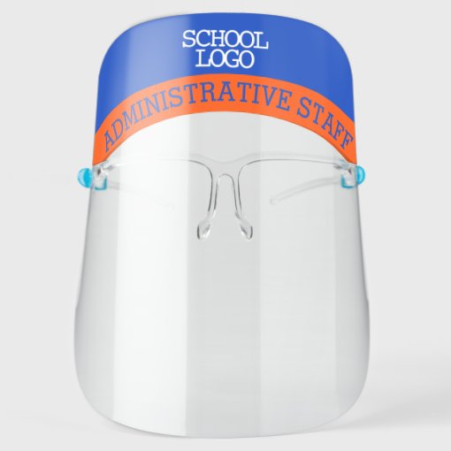 School Logo Administrative Staff Face Shield | Zazzle