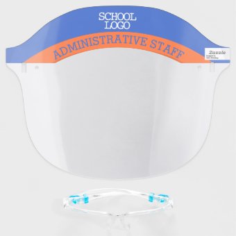 School Logo Administrative Staff Face Shield | Zazzle