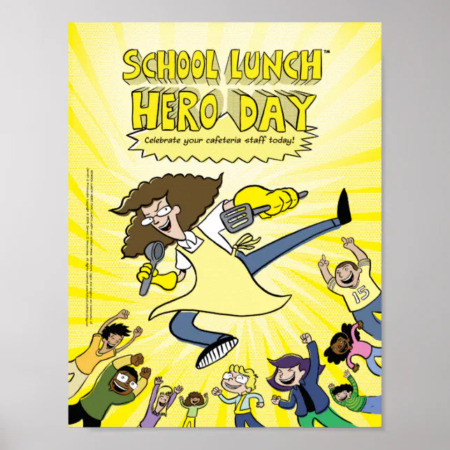School Lunch Hero Day poster | Zazzle