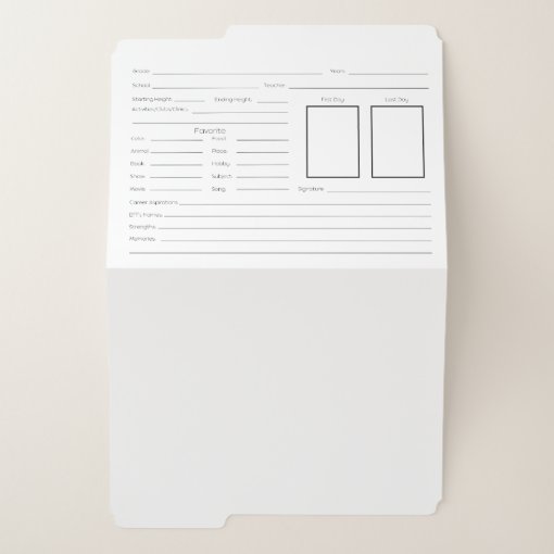 School Memory Box File Folders | Zazzle