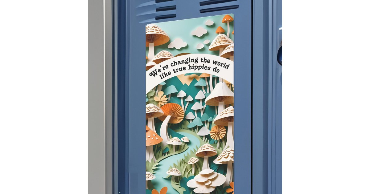 School Motivation Mushroom Magnetic Locker Poster Car Magnet | Zazzle