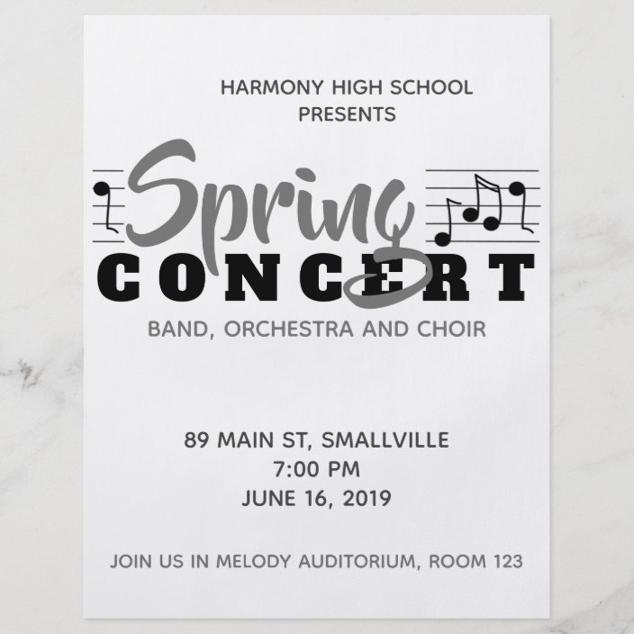 School Music Concert Flyer and Program | Zazzle.com