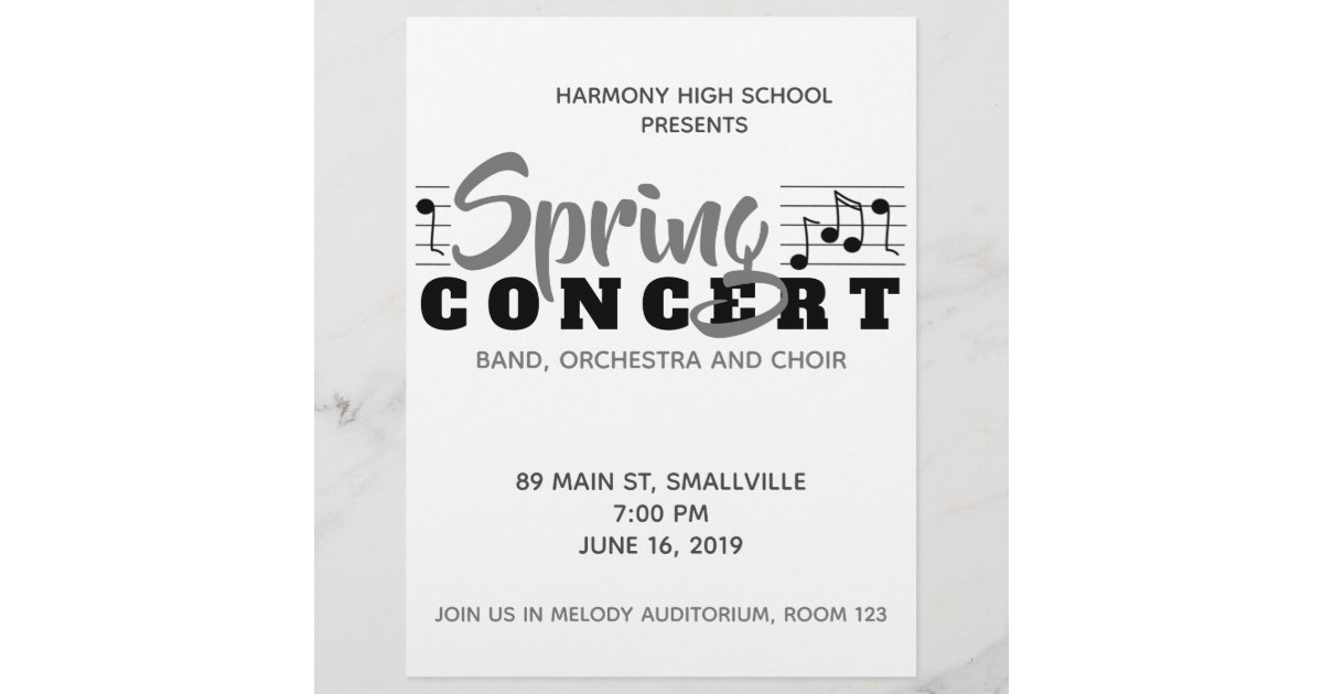 School Music Concert Flyer and Program | Zazzle