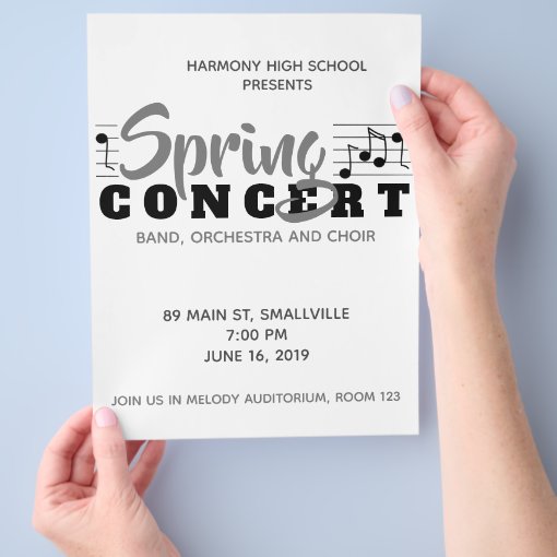 School Music Concert Flyer and Program | Zazzle