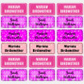 School Name Font, Pink Girl's School Clothing Kids' Labels | Zazzle