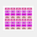 School Name Font, Pink Girl's School Clothing Kids' Labels | Zazzle