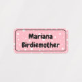 School Name Font, Pink Girl's School Clothing Kids' Labels | Zazzle