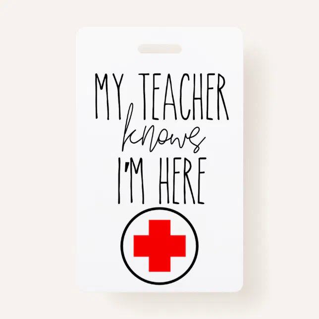 School Nurse hall pass Badge | Zazzle