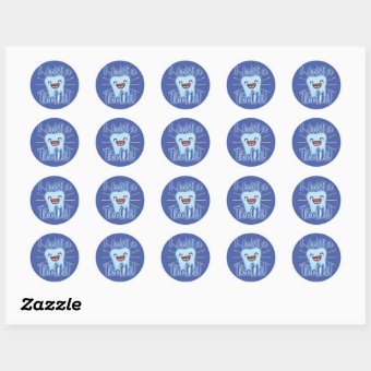 School Nurse "I Lost a Tooth" Sticker - Blue | Zazzle