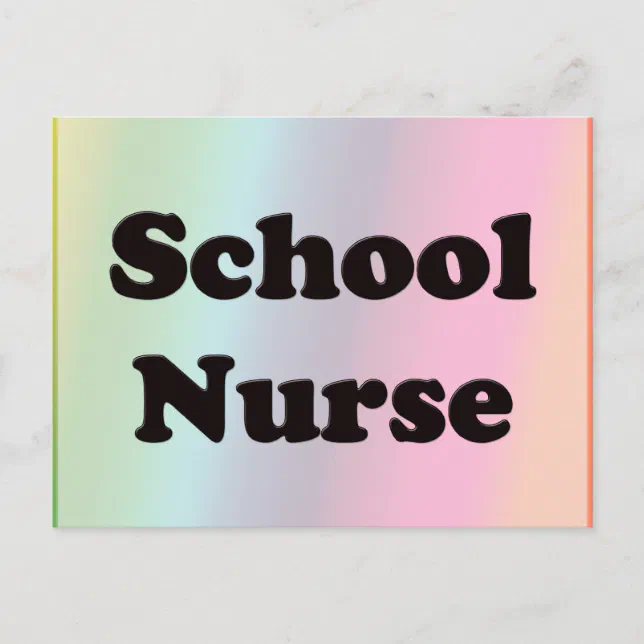 School Nurse Postcard | Zazzle