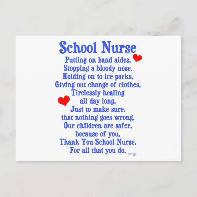 School Nurse Postcard | Zazzle