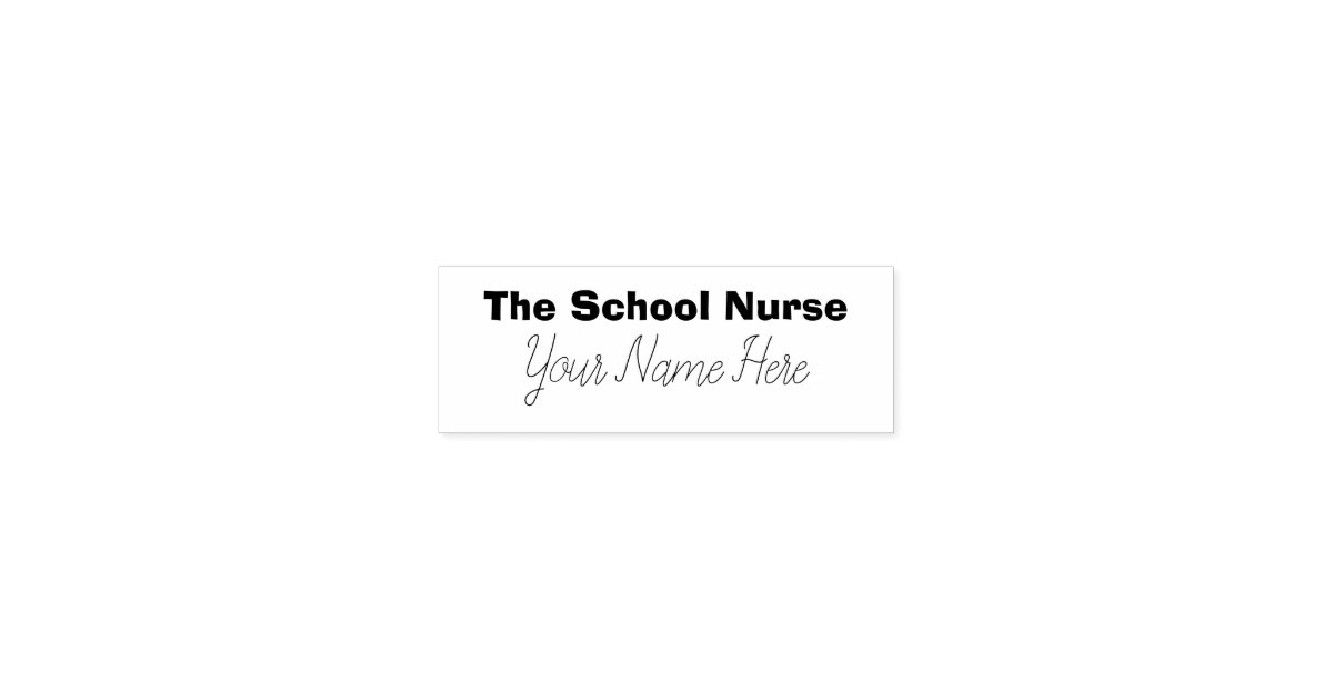 School Nurse Signature Self-inking Stamp | Zazzle