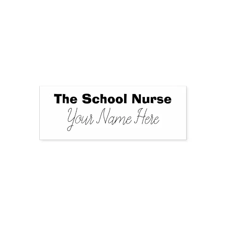 School Nurse Signature Self-inking Stamp | Zazzle
