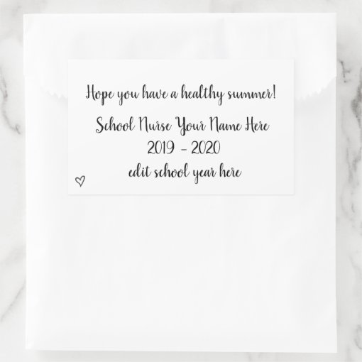 School Nurse Yearbook Signature Stickers | Zazzle