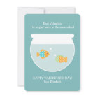 School of Fish Classroom Valentines Note Card | Zazzle