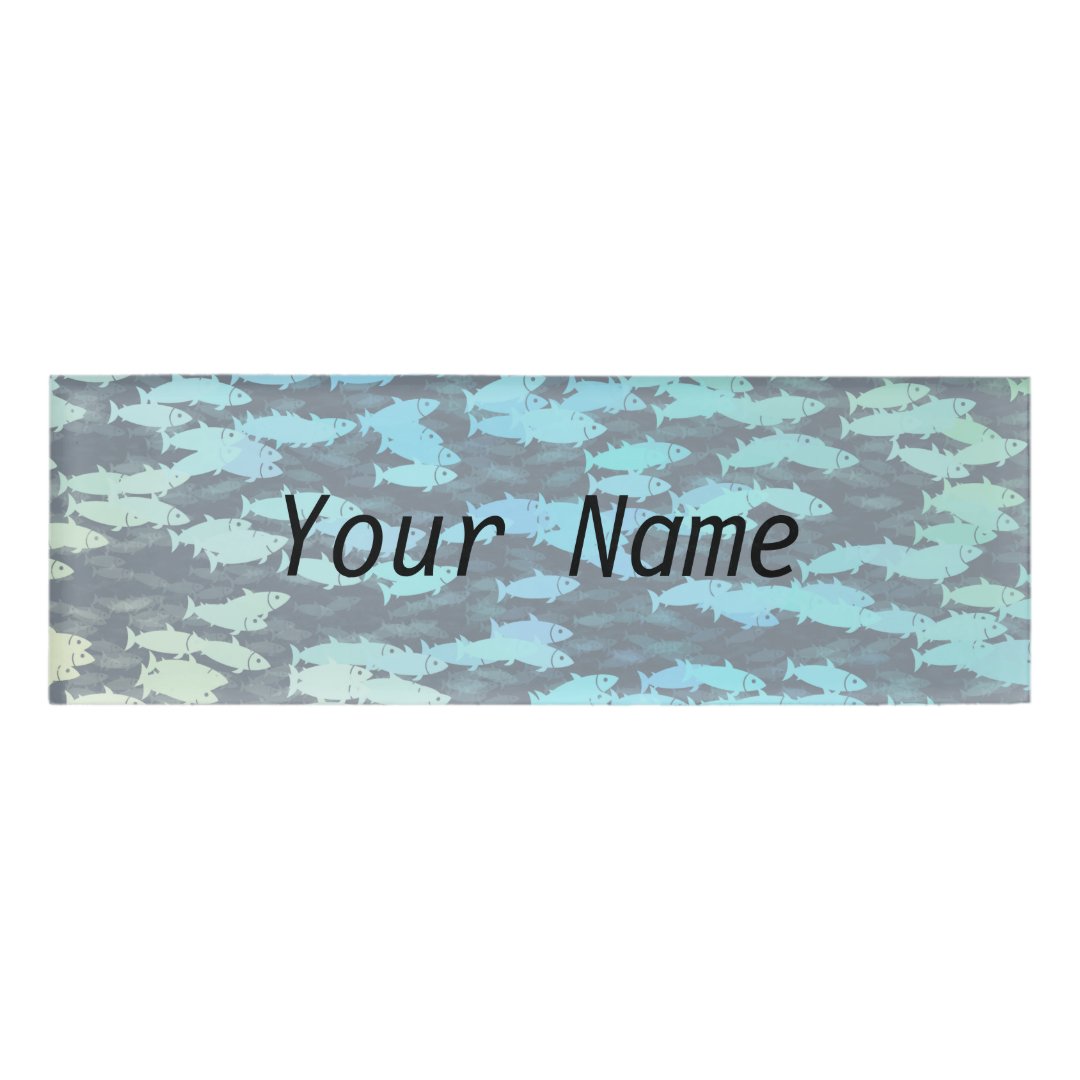 SCHOOL OF FISH NAME TAG | Zazzle