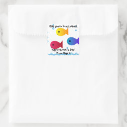 School of Fish Valentine Sticker | Zazzle