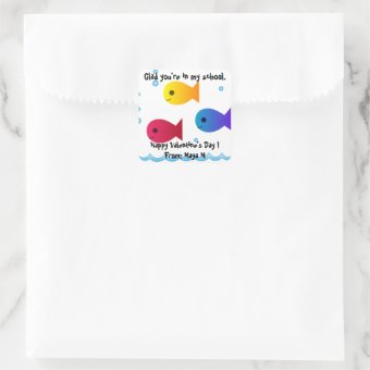 School of Fish Valentine Sticker | Zazzle