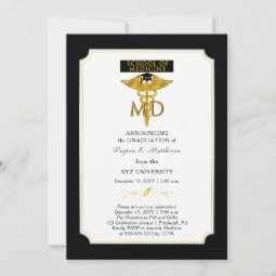 School of Medicine Doctor | Physician Graduation Invitation | Zazzle