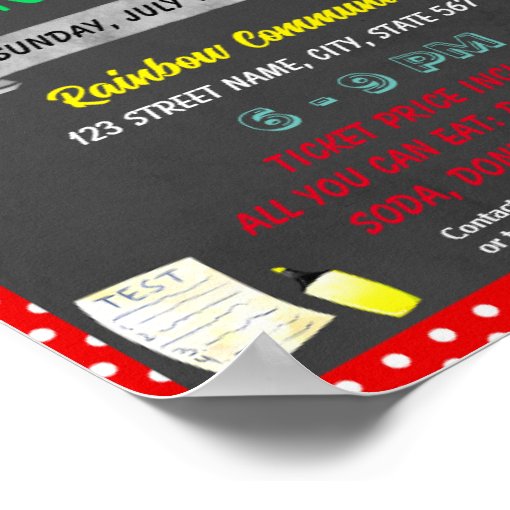 School Open House event template Poster | Zazzle