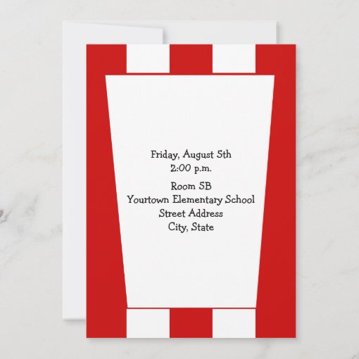 School Open House Invitation - Popcorn | Zazzle
